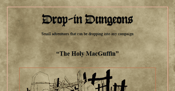 Drop-In Dungeons: The Holy MacGuffin | RPG Item | BoardGameGeek