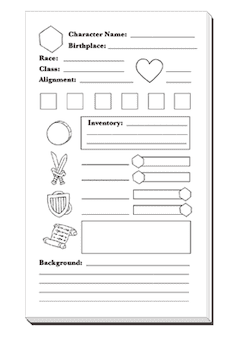 Storyteller Cards: Fantasy – Character Sheet Pad | Board Game Accessory ...