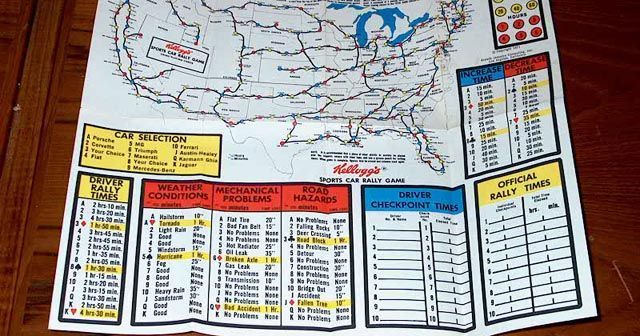 Kellogg's Sports Car Rally Game | Board Game | BoardGameGeek