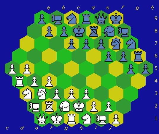 Root-3 Compromise Hexagonal Chess | Hexagonal Chess