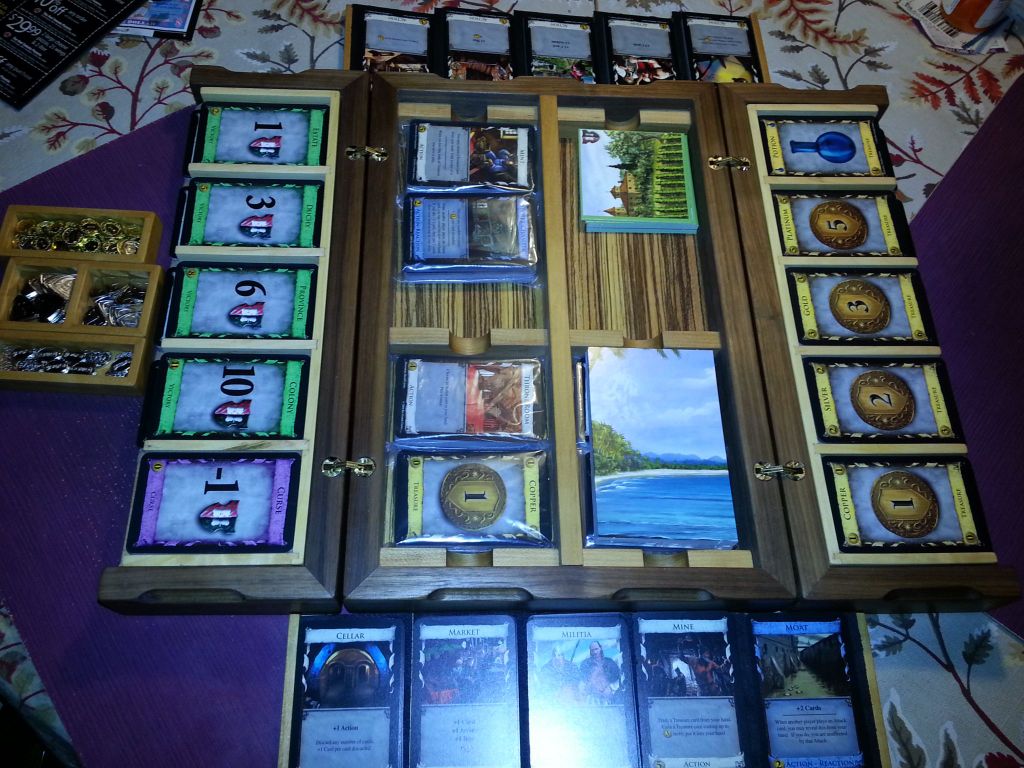 Custom Hardwood Playmat and Travel Box for Dominion | Dominion