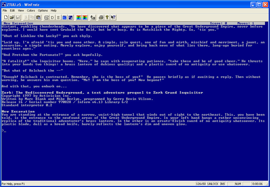 Zork: The Undiscovered Underground | Video Game | VideoGameGeek