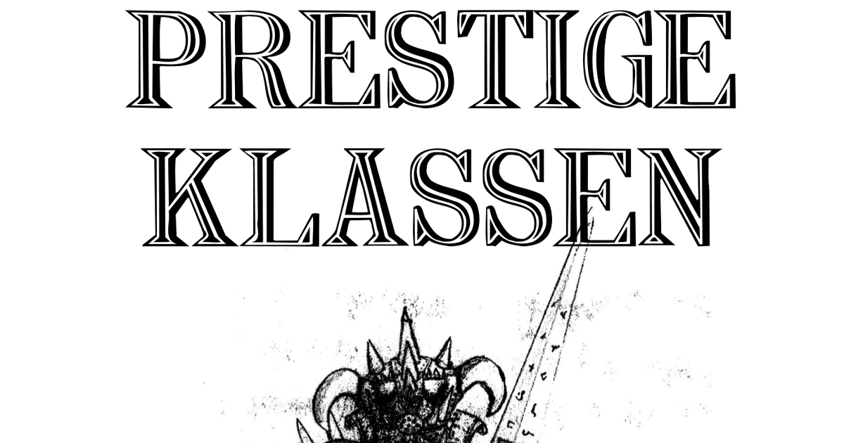 Prestige Klassen | RPG Item | RPGGeek