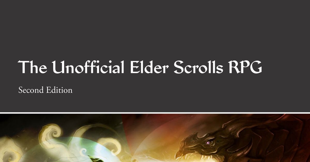 The Unofficial Elder Scrolls RPG: Tamrielic Artifacts (2nd Edition ...