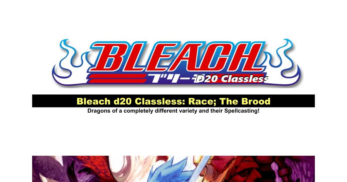 Bleach d20 Classless: Race – The Brood | RPG Item | RPGGeek