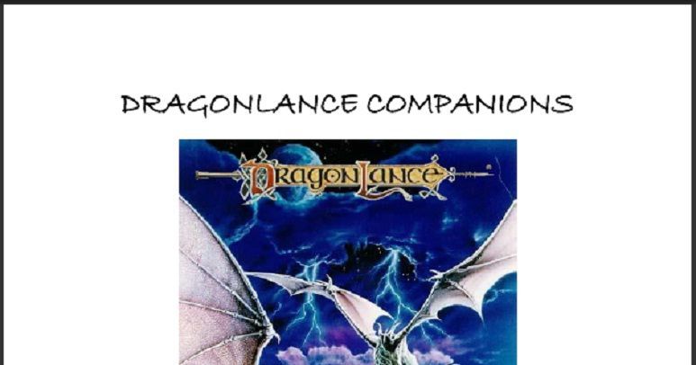 Dragonlance Companions | Board Game | BoardGameGeek