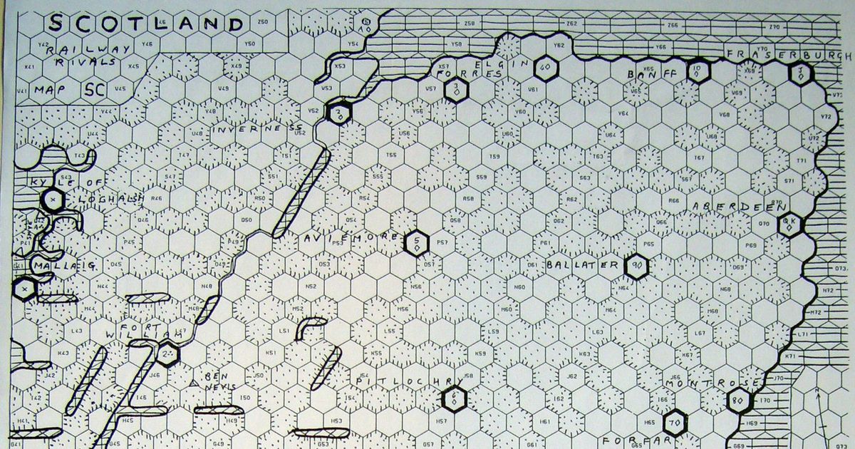Railway Rivals Map SC: Scotland | Board Game | BoardGameGeek