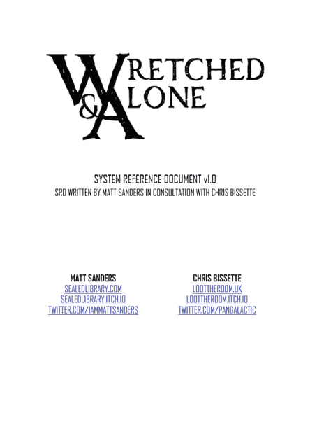 Wretched & Alone Logo | Wretched & Alone SRD