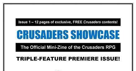 Crusaders Showcase Issue 1 | RPG Item | RPGGeek
