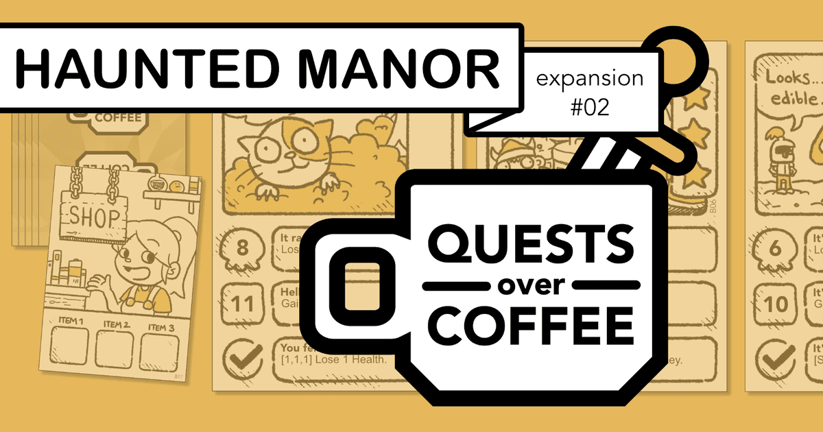 Quests Over Coffee: Expansion #02 – Haunted Manor | Board Game ...