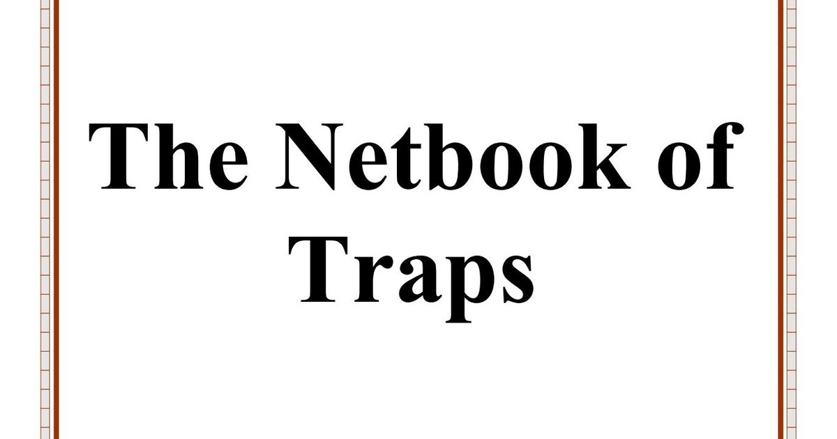 The Netbook of Traps | RPG Item | RPGGeek