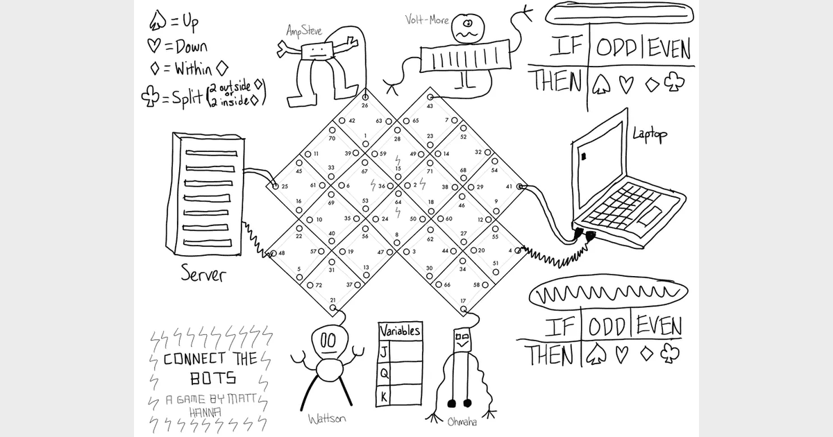 Print and Play: Connect The Bots | Juegos Roll & Write | BoardGameGeek