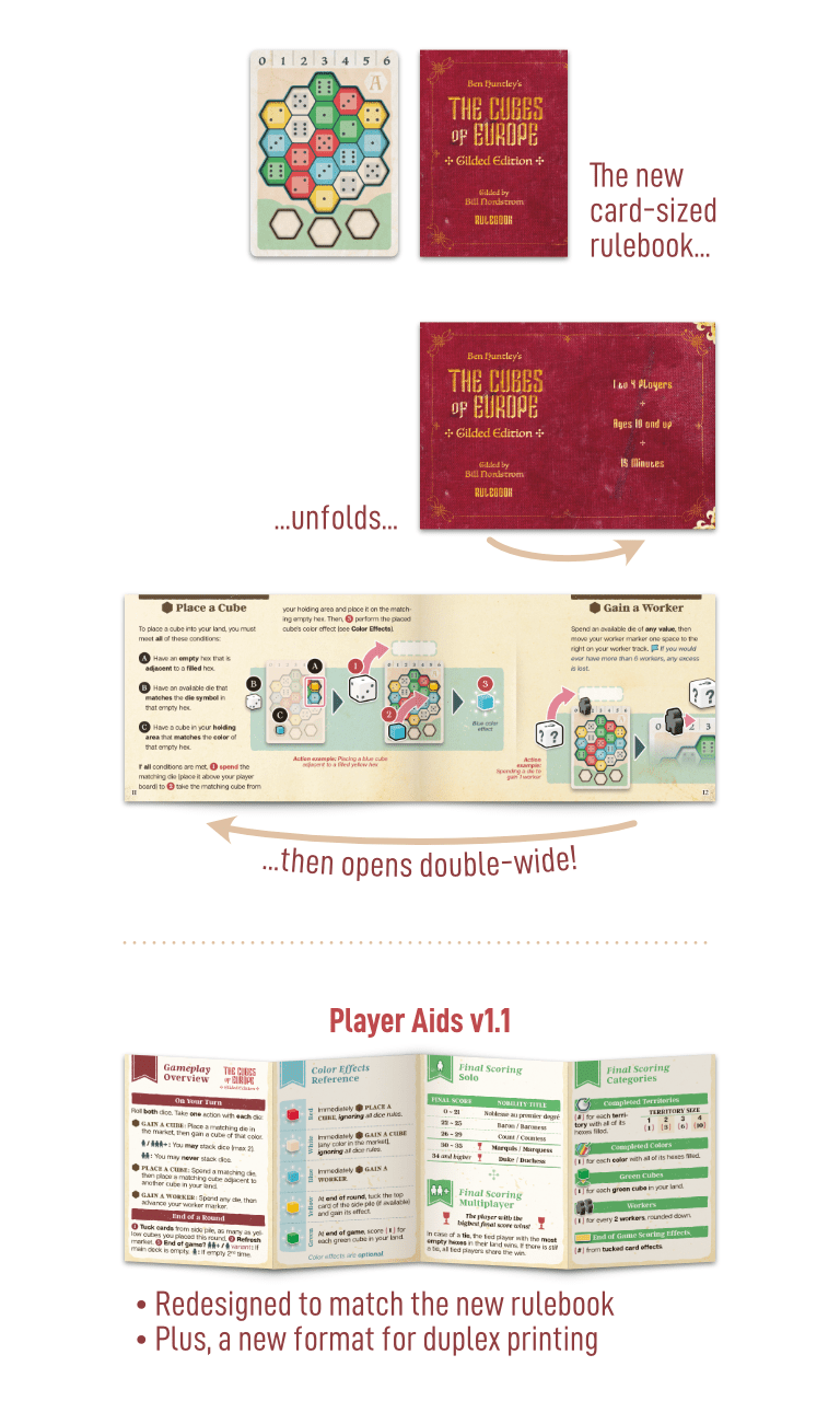 The Cubes of Europe: Gilded Edition — Cards, Rulebook, Player Aids, Box, and Worker | The Cubes ...
