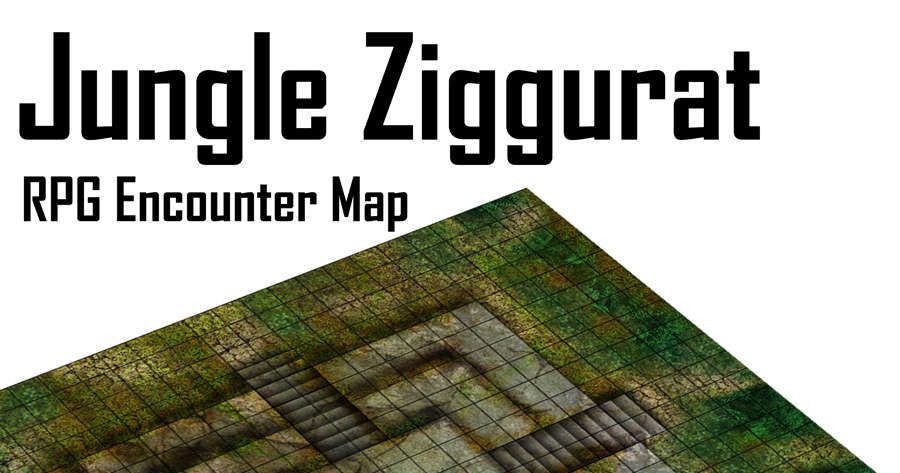 Jungle Ziggurat 24" x 24" RPG Encounter Map | RPG Item | RPGGeek
