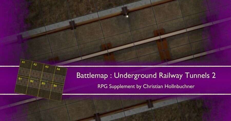 Battlemap: Underground Railway Tunnels 2 | RPG Item | RPGGeek