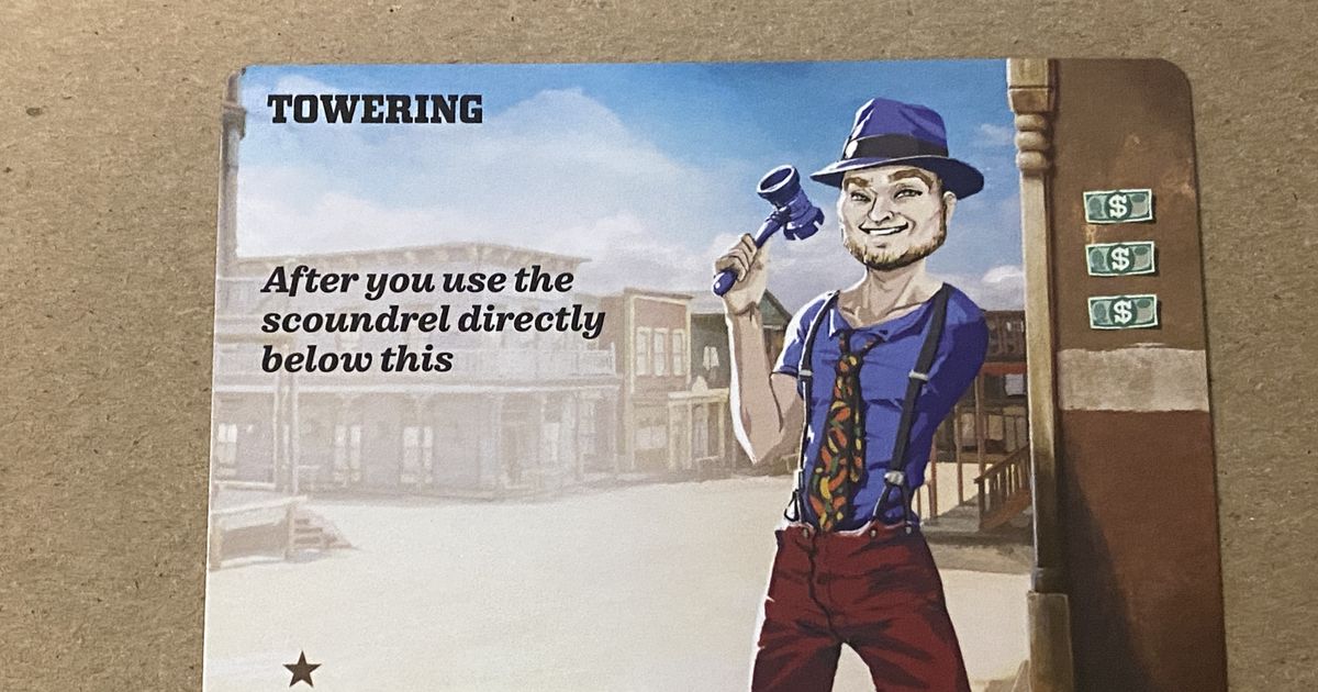 3000 Scoundrels: Towering Promo Card | Board Game | BoardGameGeek