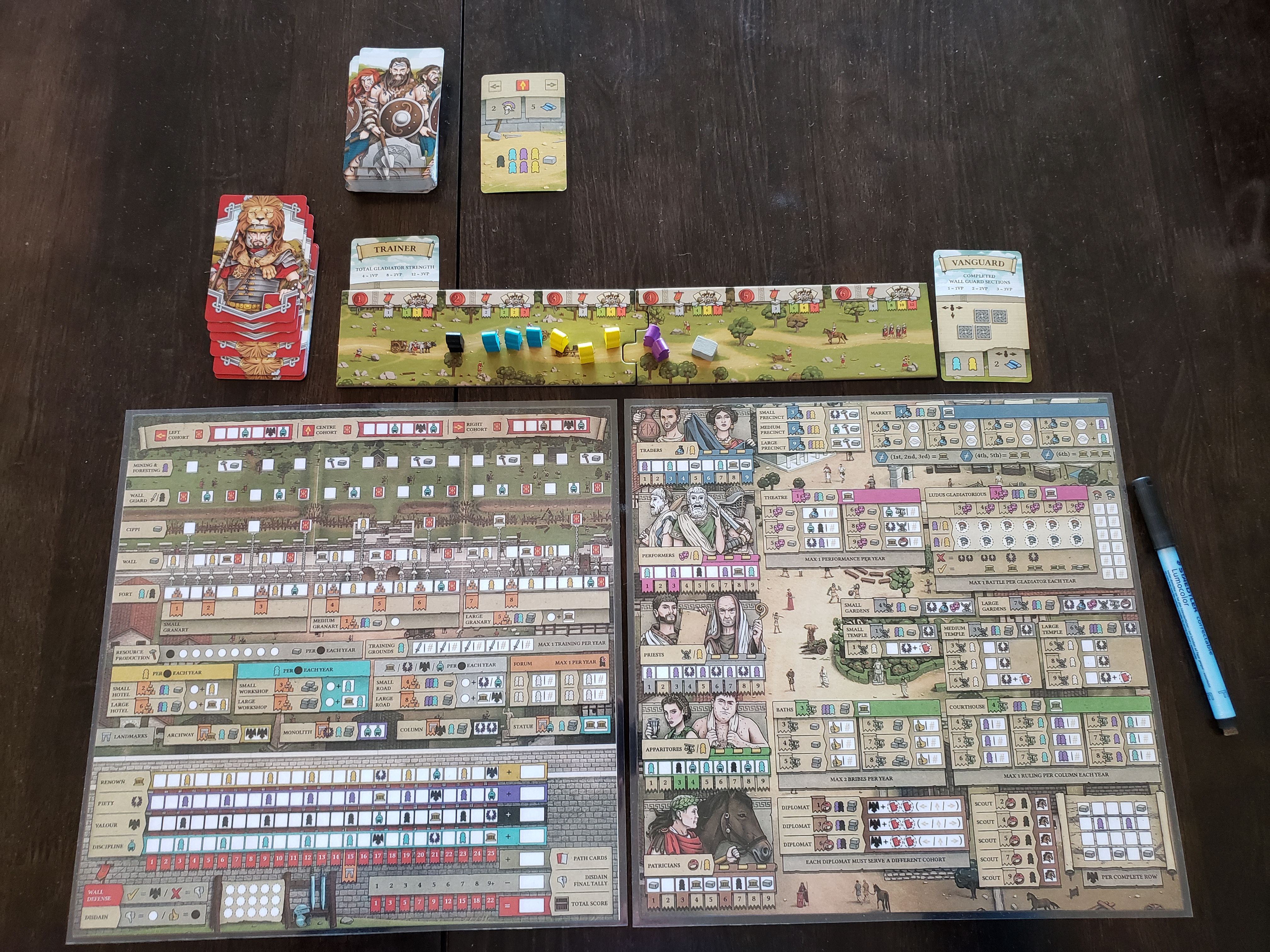 Enlarged player sheets | Hadrian's Wall