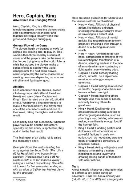 News: Actually Going to Update the Rules Now! | Hero, Captain, King ...