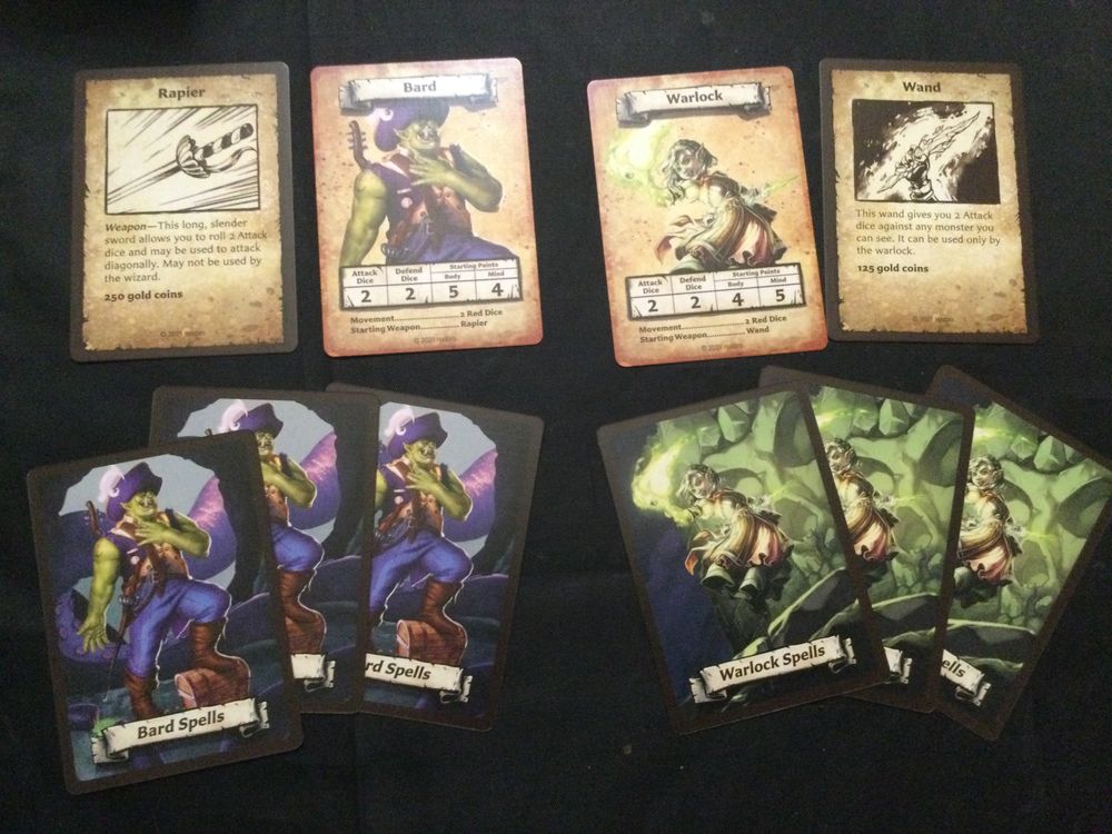 What spells does bard and warlock get? | HeroQuest