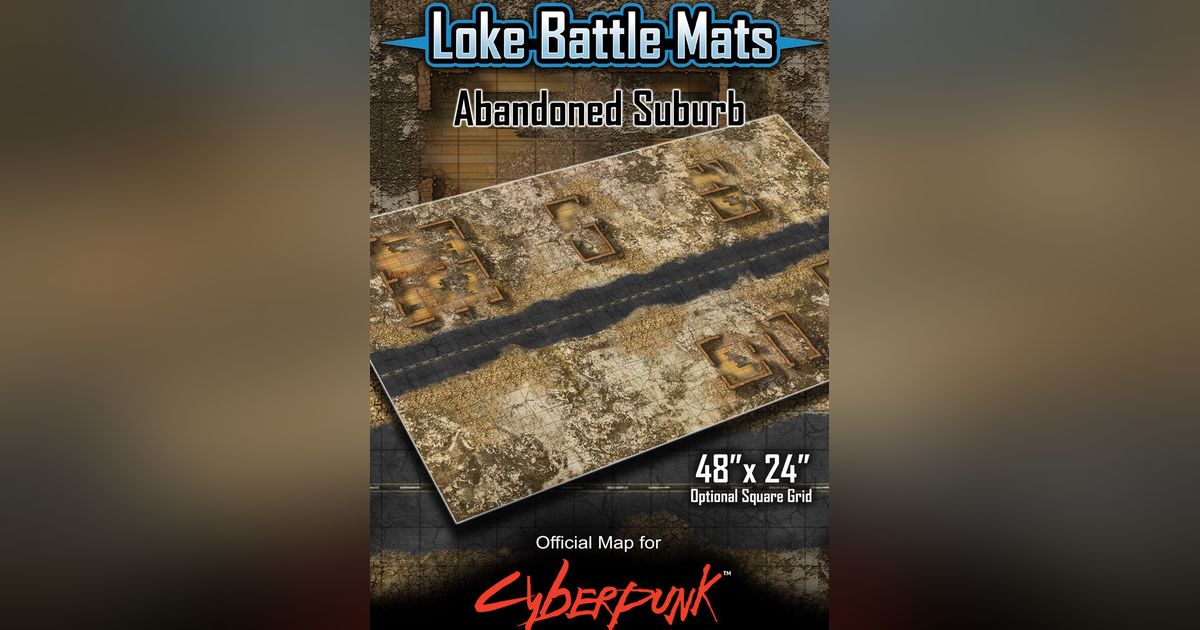 Cyberpunk RED Battle Map: Abandoned Suburb | RPG Item | RPGGeek