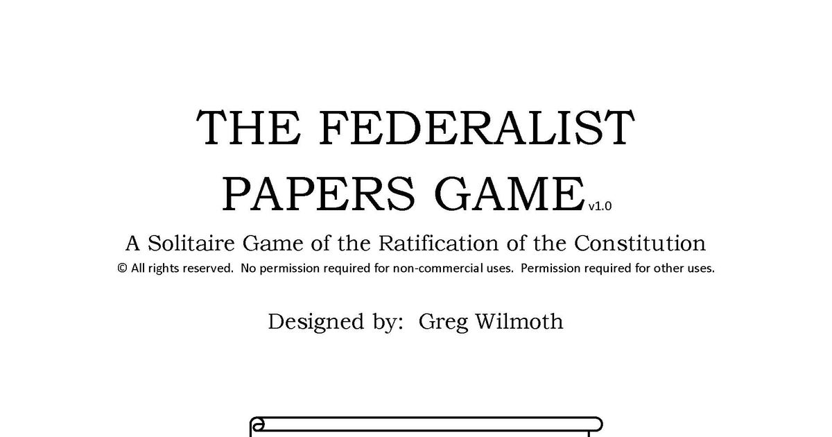 The Federalist Papers Game | Board Game | BoardGameGeek