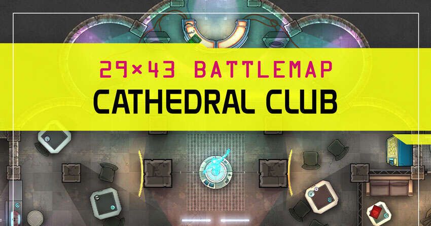 Battlemap: Cathedral Club | RPG Item | RPGGeek