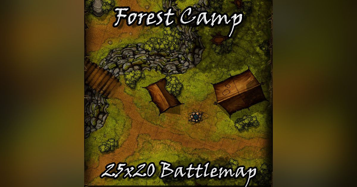 Forest Camp 25x20 Battlemap | RPG Item | RPGGeek