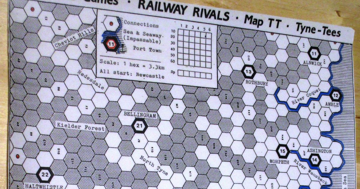 Railway Rivals Map TT: Tyne-Tees | Board Game | BoardGameGeek
