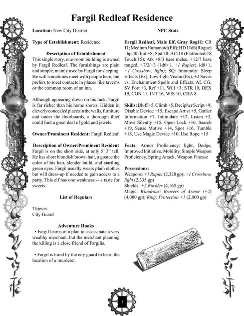 Fargil Redleaf Residence | RPG Item | RPGGeek