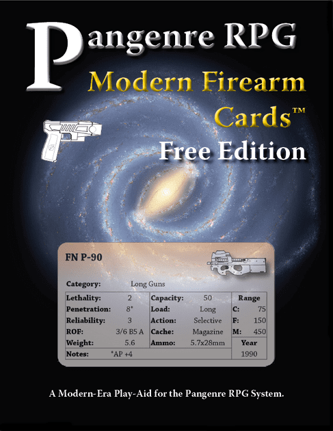 Pangenre RPG Modern Firearm Cards: Free Edition (1st Edition) | RPG ...