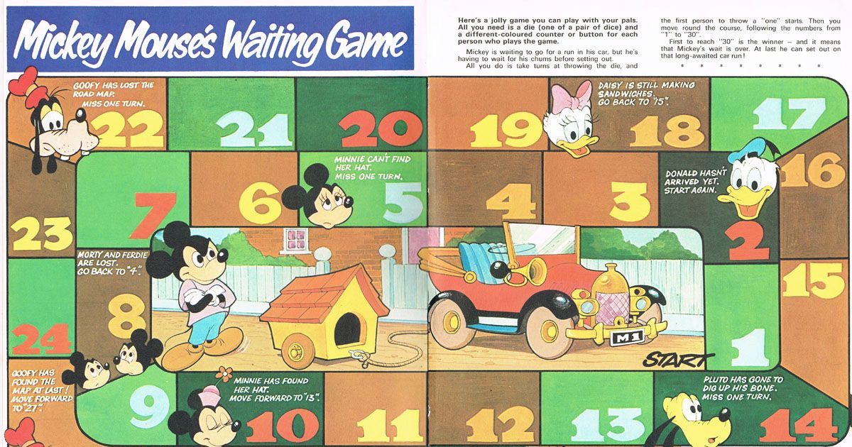 Mickey Mouse's Waiting Game | Board Game | BoardGameGeek