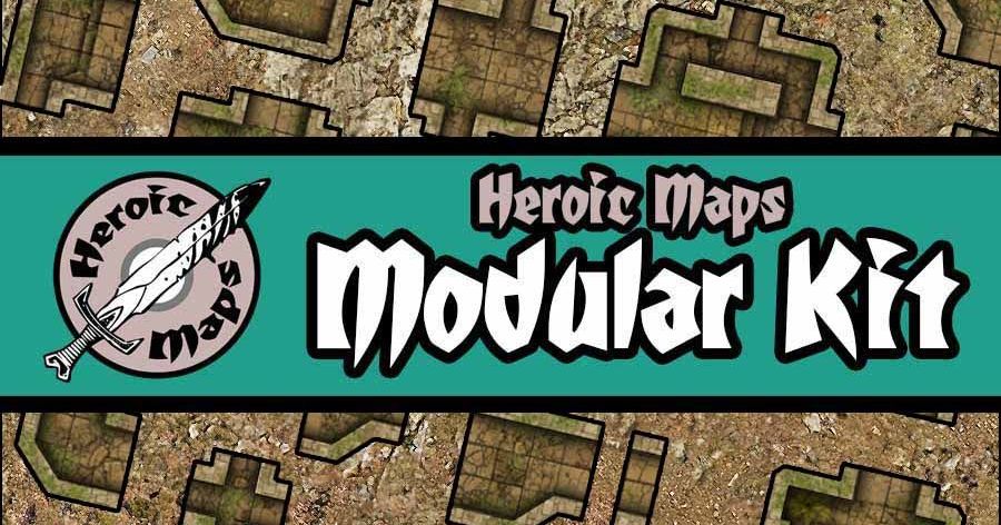Heroic Maps Modular Kit: Jungle Ruins Corridors | RPG Item | BoardGameGeek