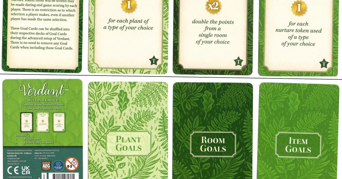 Verdant: Multiple Choice Tantrum House Season 8 Promo Cards | Board ...