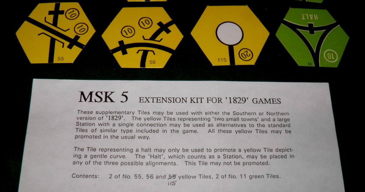 MSK 5 Extension Kit for 1829 (Northern & Southern Boards) | Board Game ...
