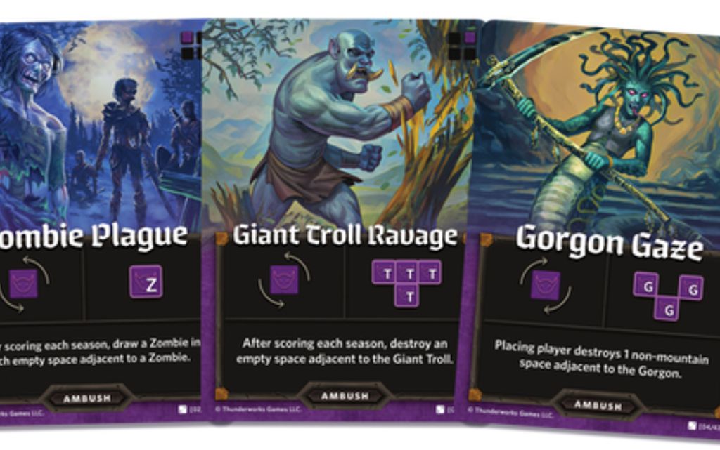Need clarification for Giant Troll ambush card | Cartographers Heroes