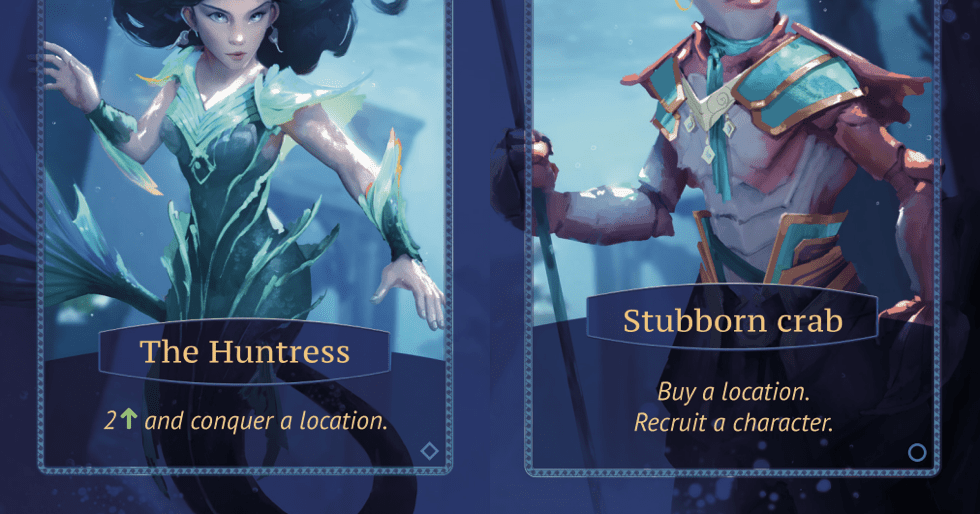 Aquatica: Stubborn Crab & Huntress Promo Cards | Board Game | BoardGameGeek