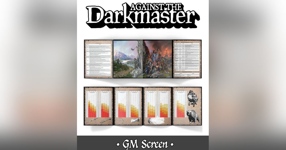 Against The Darkmaster Gm Screen Rpg Item Rpggeek