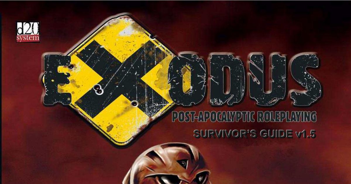 Exodus Post-Apocalyptic RPG Survivor's Guide | RPG Item | BoardGameGeek