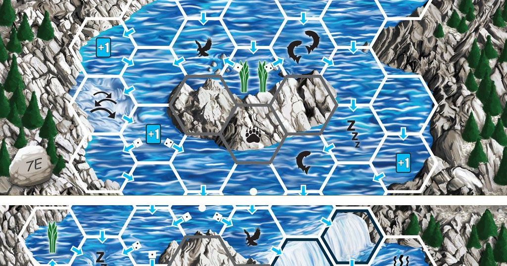 Salmon Run: The Fork/Cataract Falls Board | Board Game | BoardGameGeek