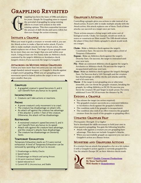 Grappling Revisited | RPG Item | RPGGeek