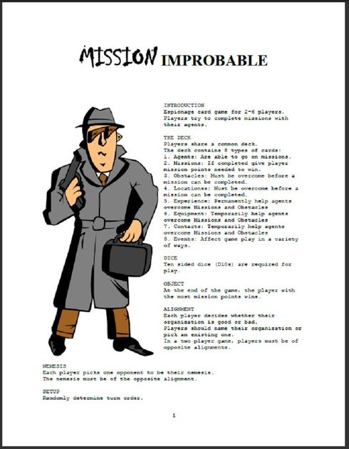Mission Improbable | Board Game | BoardGameGeek