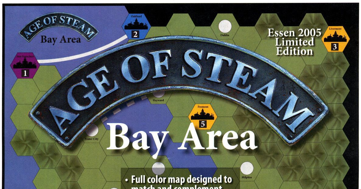 Age of Steam Expansion: Bay Area | Board Game | BoardGameGeek