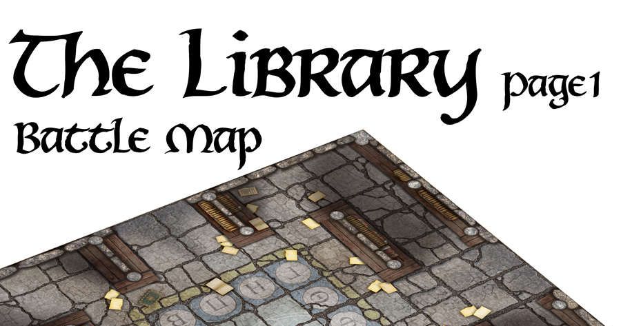 The Library Battle Map | RPG Item | RPGGeek