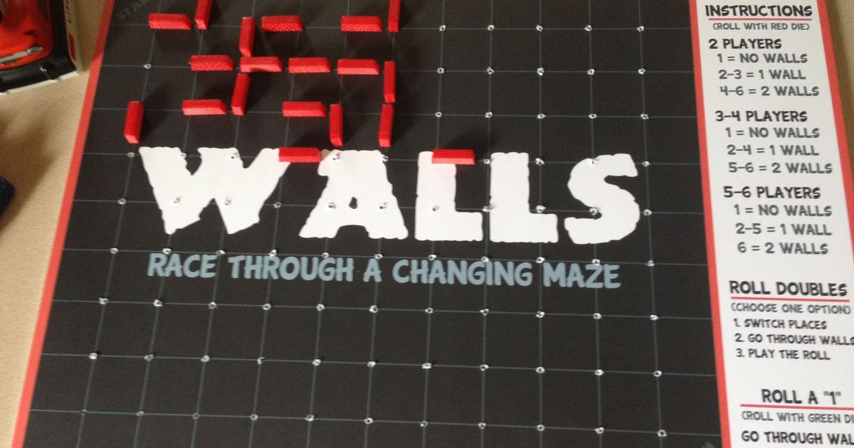 WALLS: Race Through a Changing Maze | Board Game | BoardGameGeek