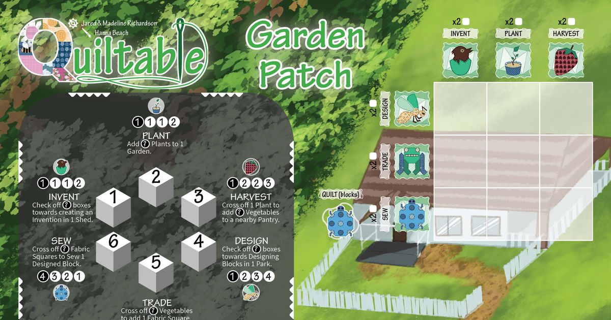 Quiltable: Garden Patch | Board Game | BoardGameGeek
