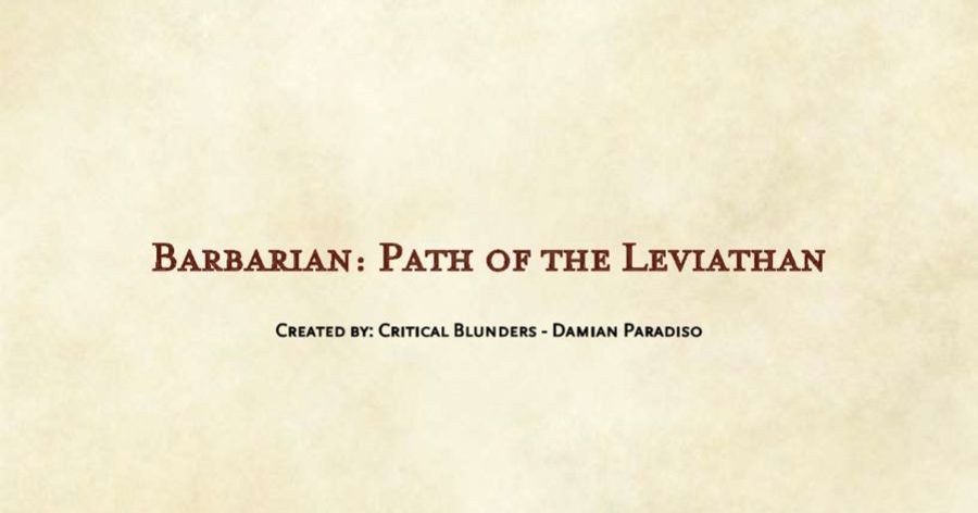 Barbarian: Path of the Leviathan | RPG Item | RPGGeek