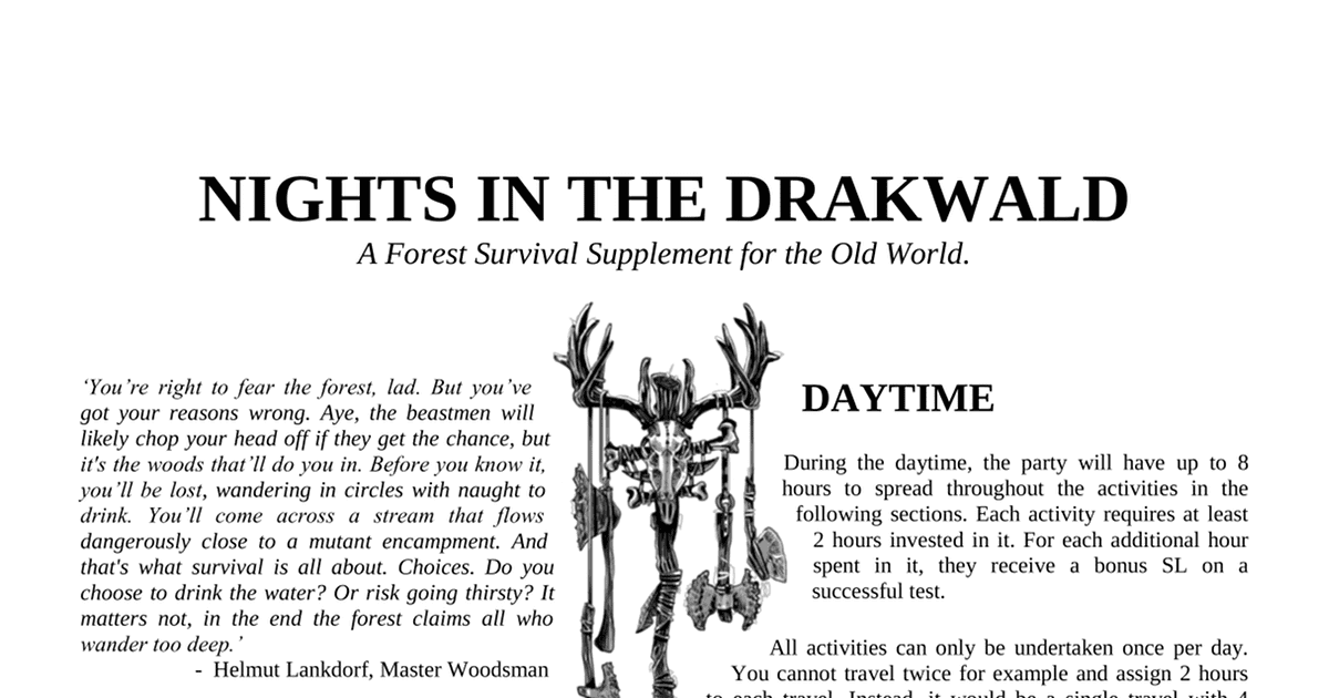 Nights in the Drakwald | RPG Item | RPGGeek