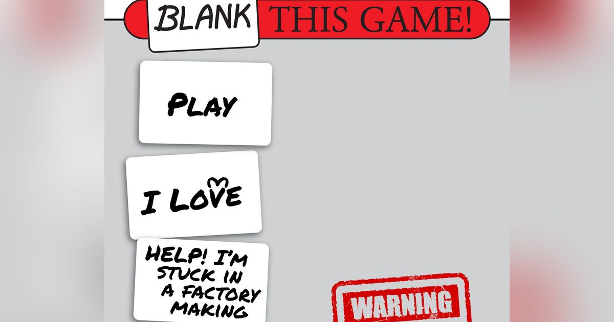 No Blank Left Behind | Board Game | BoardGameGeek