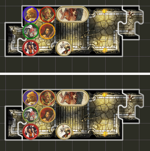 Descent 2nd Ed TileSet Hero Icons, with or without gold rings ...