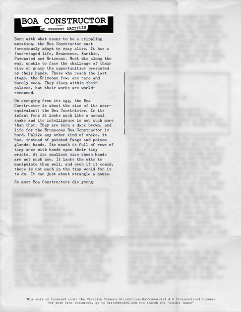 Boa Constructor | RPG Item | RPGGeek